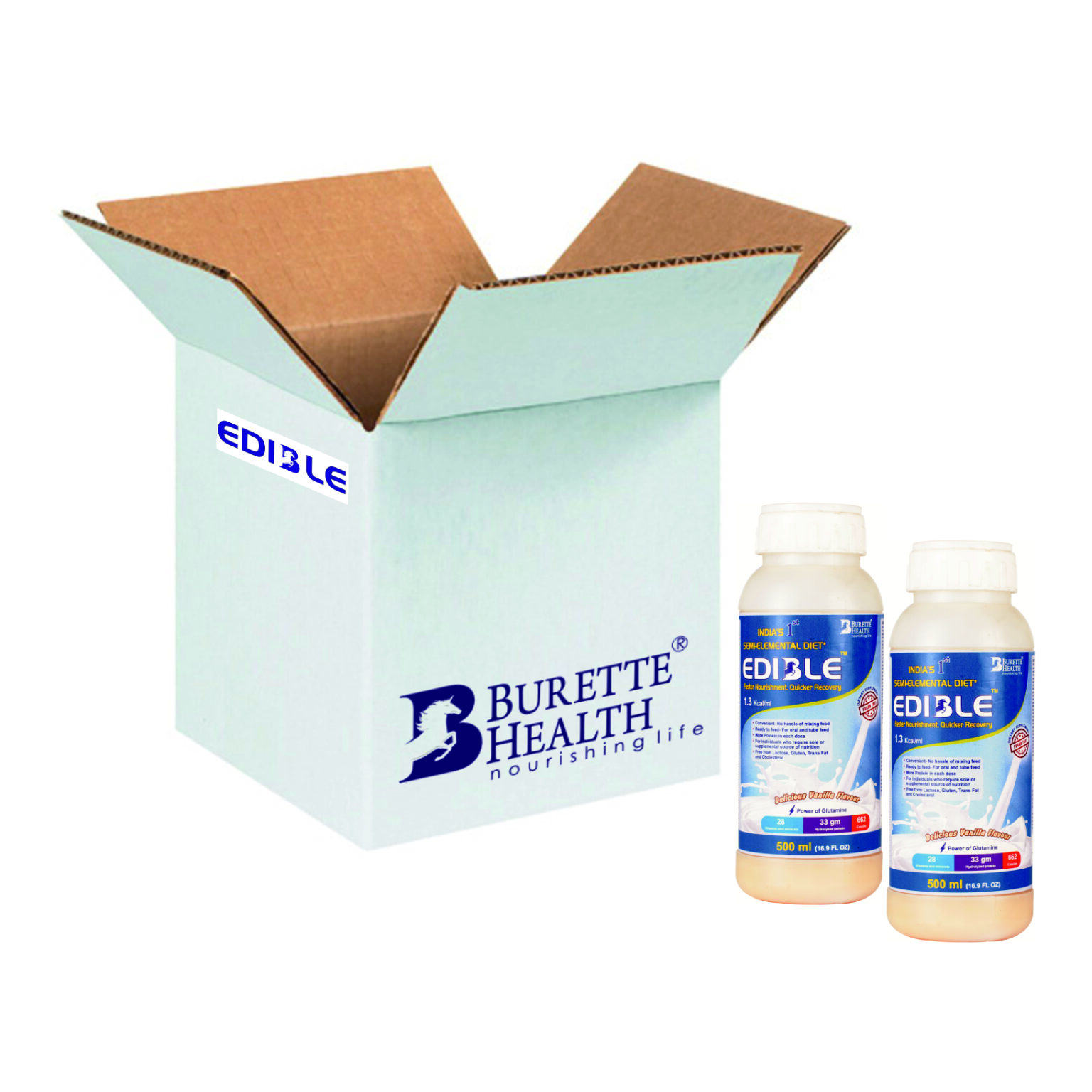 Edible® RTH 500 ml- Mixed Fruit Flavour, Sugar free (Pack of 10 Bottles ...